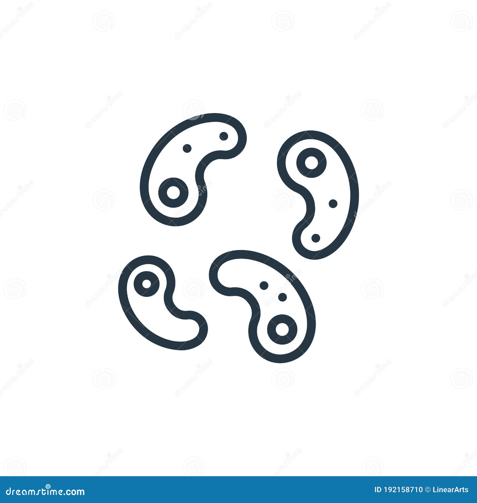 Amoeba Icon Vector from Microorganism Concept. Thin Line Illustration ...