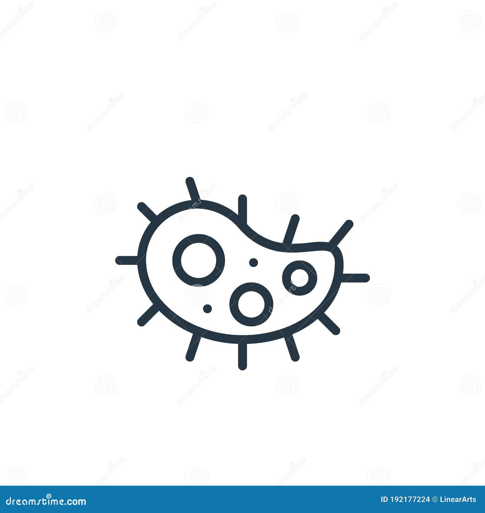 Amoeba Icon Vector from Microorganism Concept. Thin Line Illustration ...