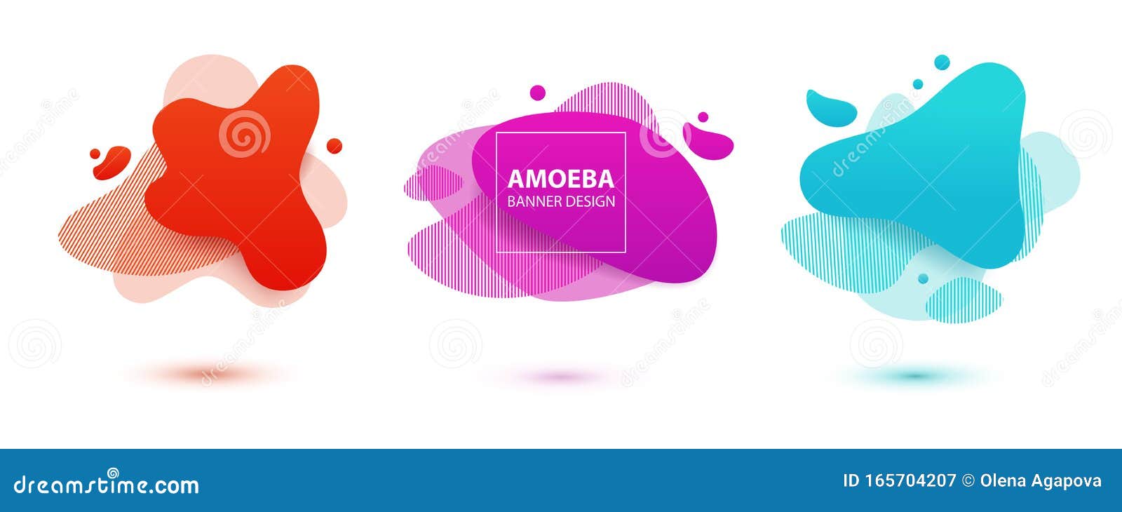 Amoeba Liquid Design. Dynamical Colored Forms of Amoeba Stock Vector ...