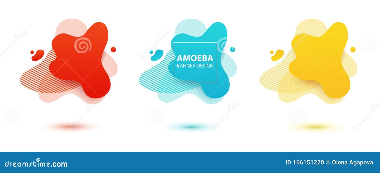 Amoeba Liquid Design. Dynamical Colored Forms of Amoeba Stock Vector ...