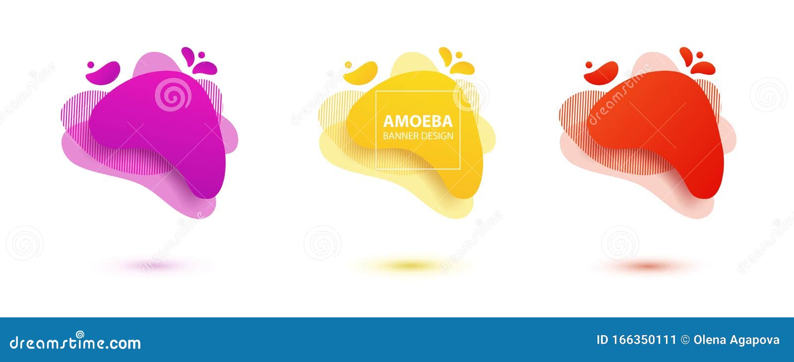 Amoeba Liquid Design. Dynamical Colored Forms of Amoeba Stock Vector ...