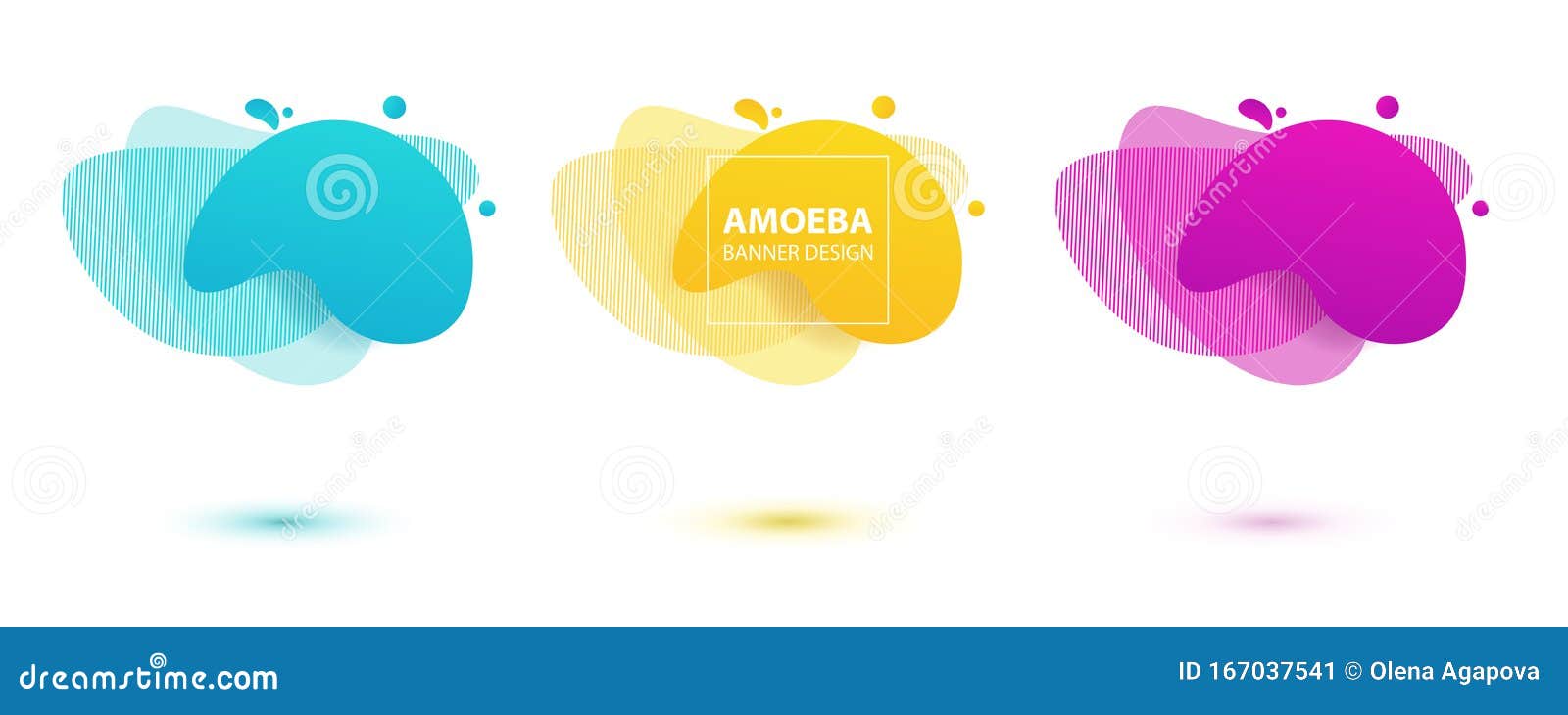 Amoeba Liquid Design. Dynamical Colored Forms of Amoeba Stock Vector ...