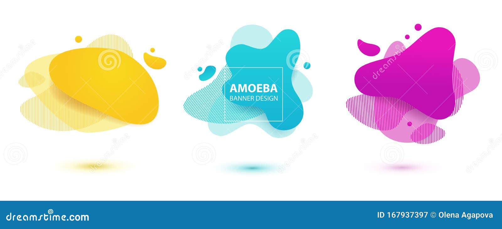 Amoeba Liquid Design. Dynamical Colored Forms of Amoeba Stock Vector ...