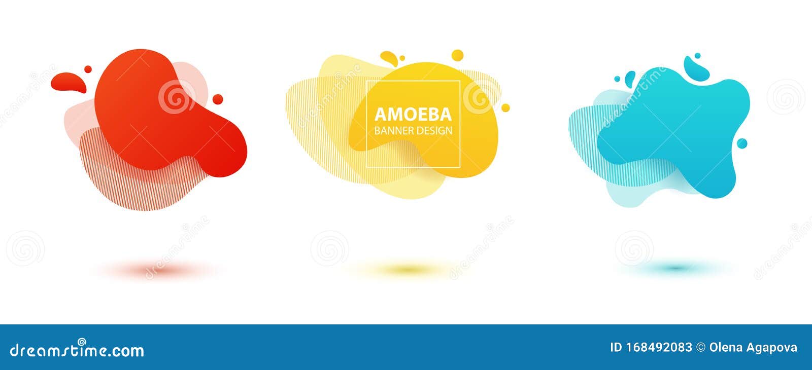 Amoeba Liquid Design. Dynamical Colored Forms of Amoeba Stock Vector ...