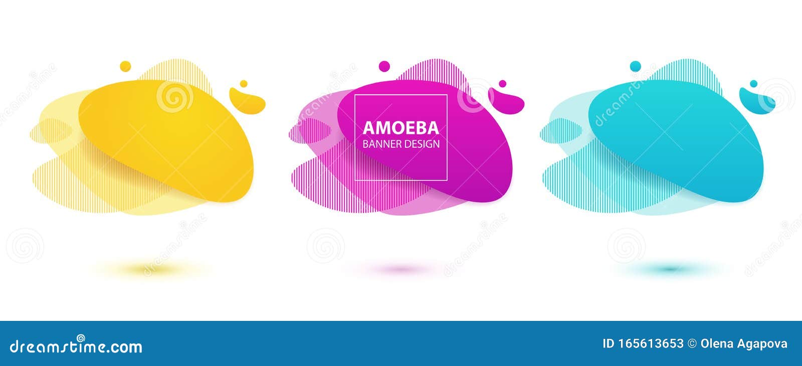 Amoeba Liquid Design. Dynamical Colored Forms of Amoeba Stock Vector ...