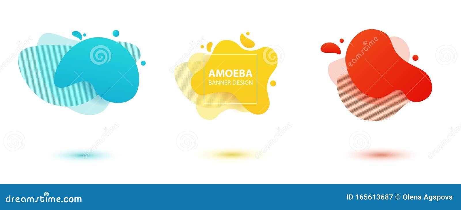 Amoeba Liquid Design. Dynamical Colored Forms of Amoeba Stock Vector ...