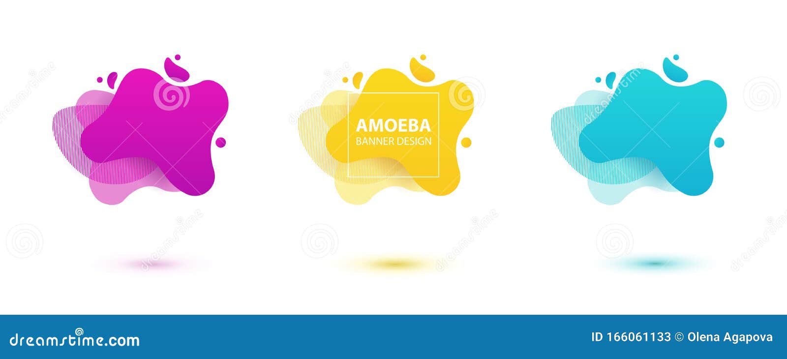 Amoeba Liquid Design. Dynamical Colored Forms of Amoeba Stock Vector ...