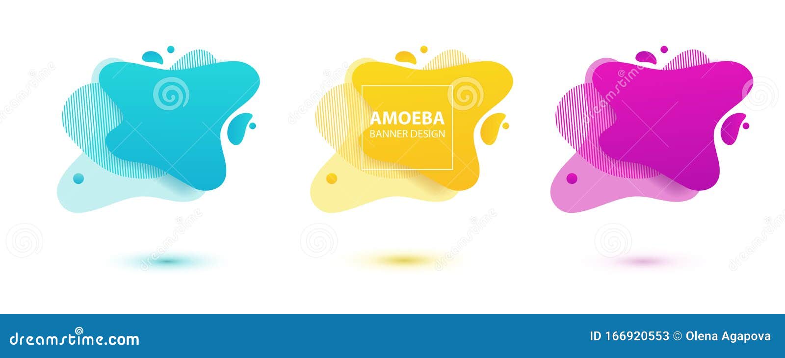 Amoeba Liquid Design. Dynamical Colored Forms of Amoeba Stock Vector ...