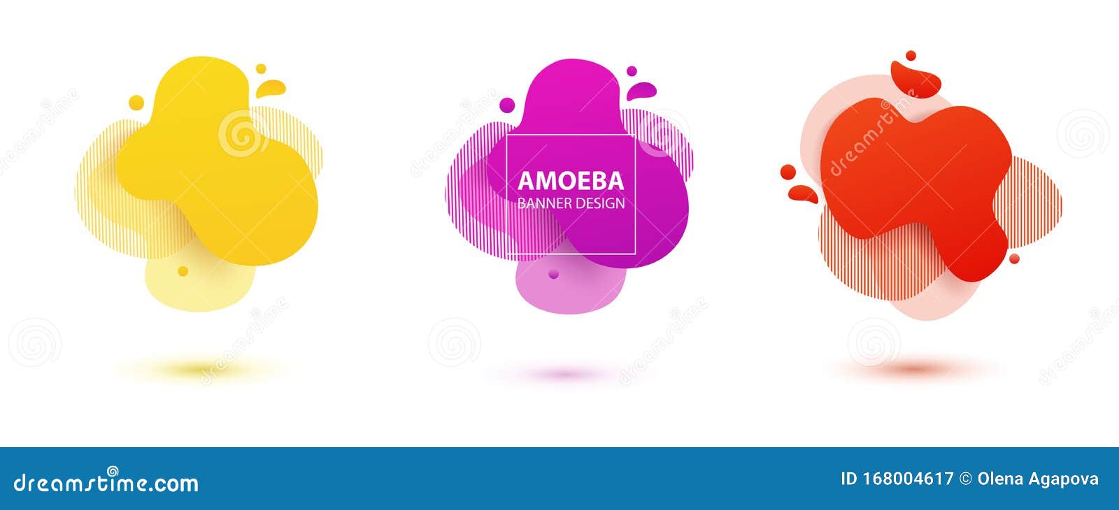 Amoeba Liquid Design. Dynamical Colored Forms of Amoeba Stock Vector ...