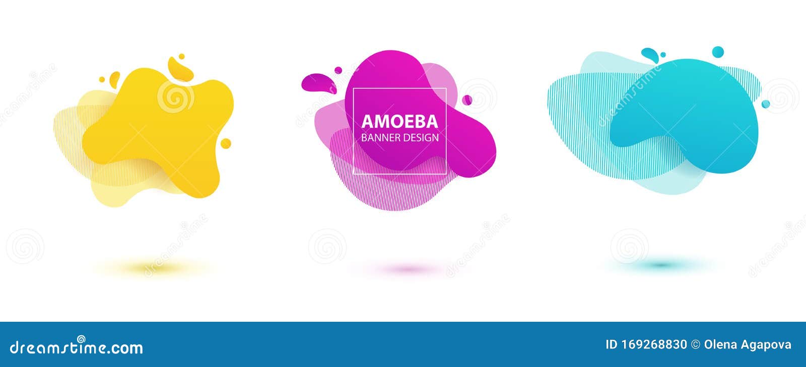 Amoeba Liquid Design. Dynamical Colored Forms of Amoeba Stock Vector ...