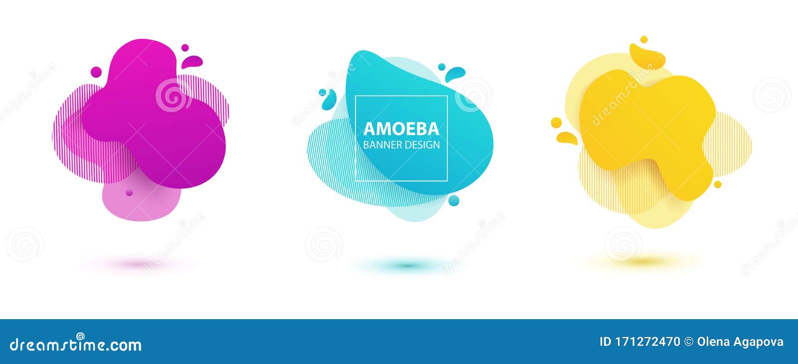 Amoeba Liquid Design. Dynamical Colored Forms of Amoeba Stock Vector ...