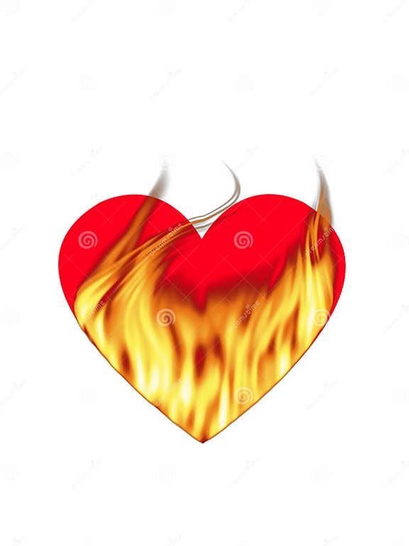 Amor ardiente stock de ilustración. Ilustración de amarillo - 387955