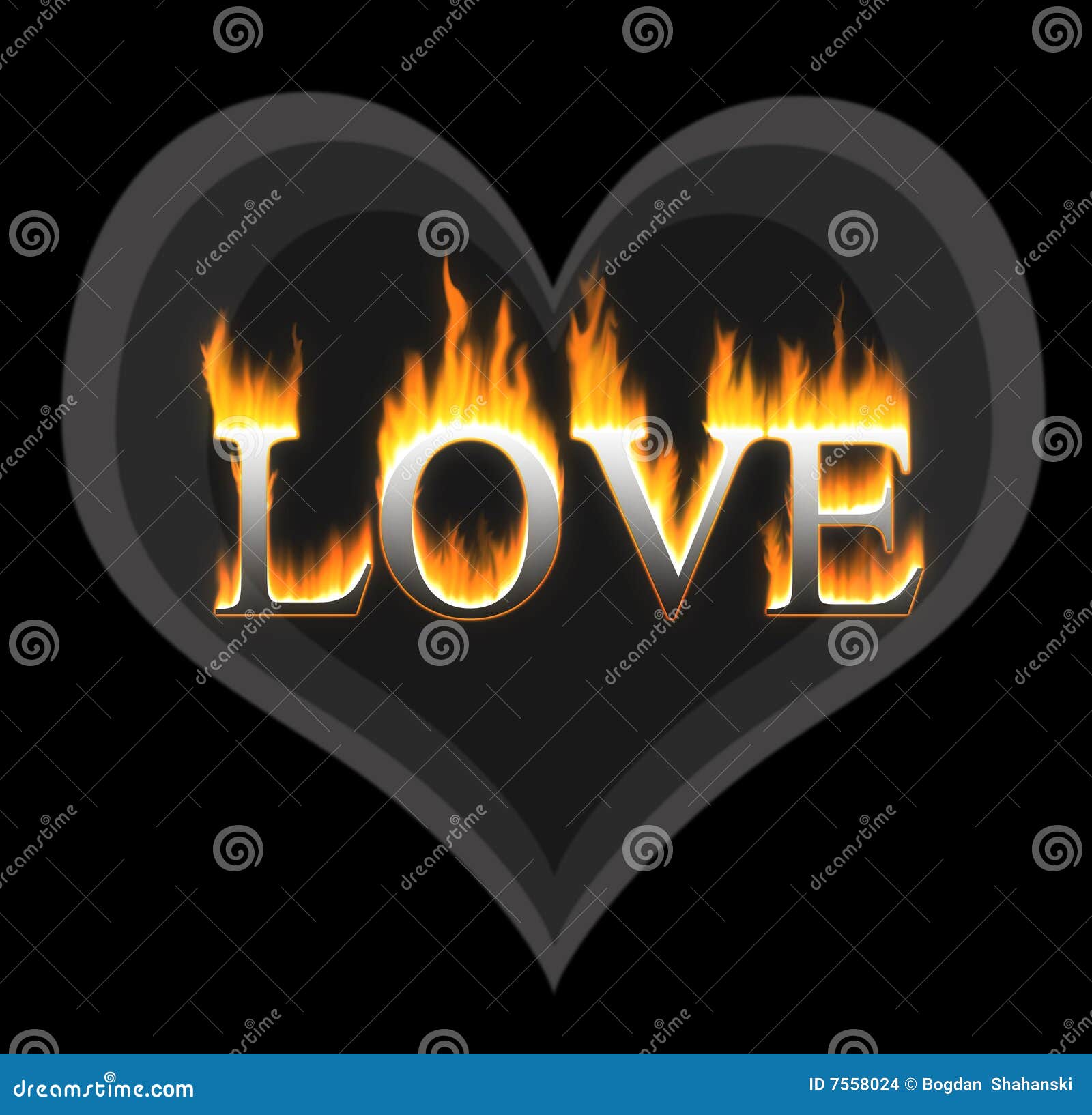 Amor ardiente stock de ilustración. Ilustración de apasionado - 7558024