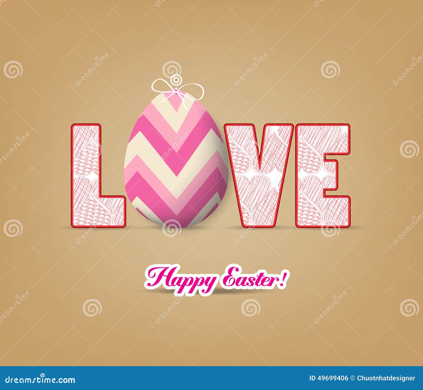 Amor Con Los Huevos De Pascua Stock de ilustración - Ilustración de ...