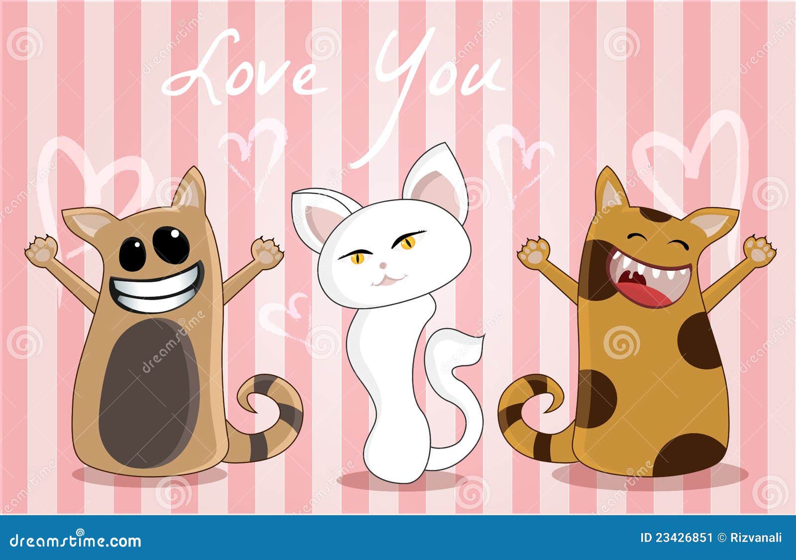 Amor de Cattty ilustración del vector. Ilustración de colorido - 23426851