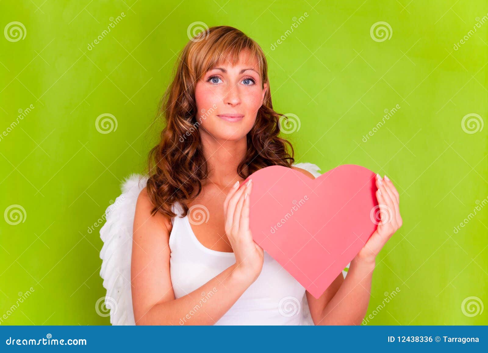 Amor Di Angelo Di Amore Con Cuore Fotografia Stock - Immagine di ...