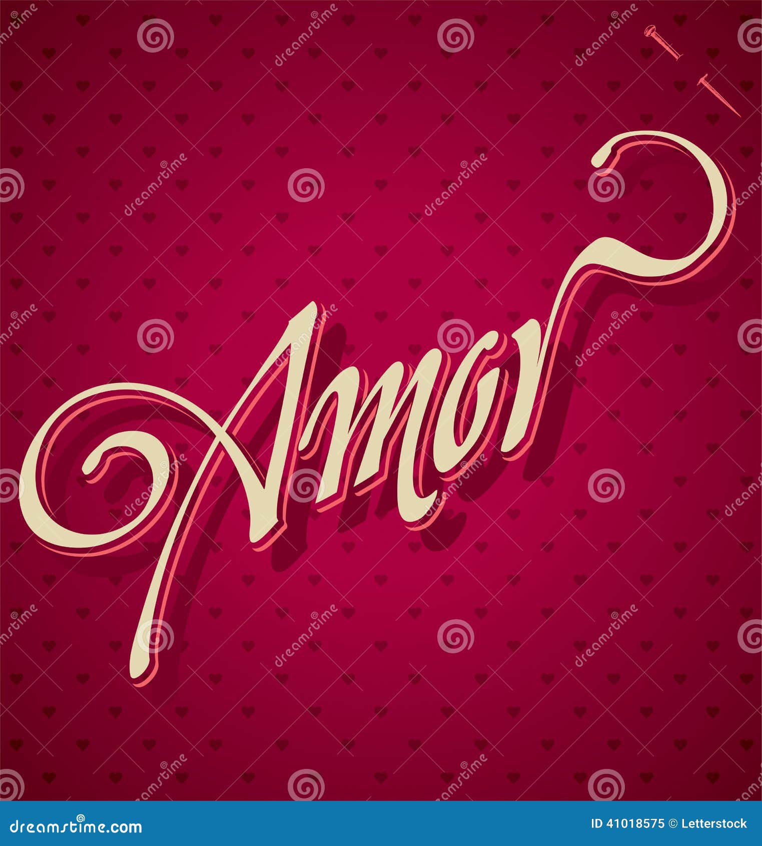 Amor Hand Lettering Vector Stock Vector Illustration Of Holiday Decoration 41018575