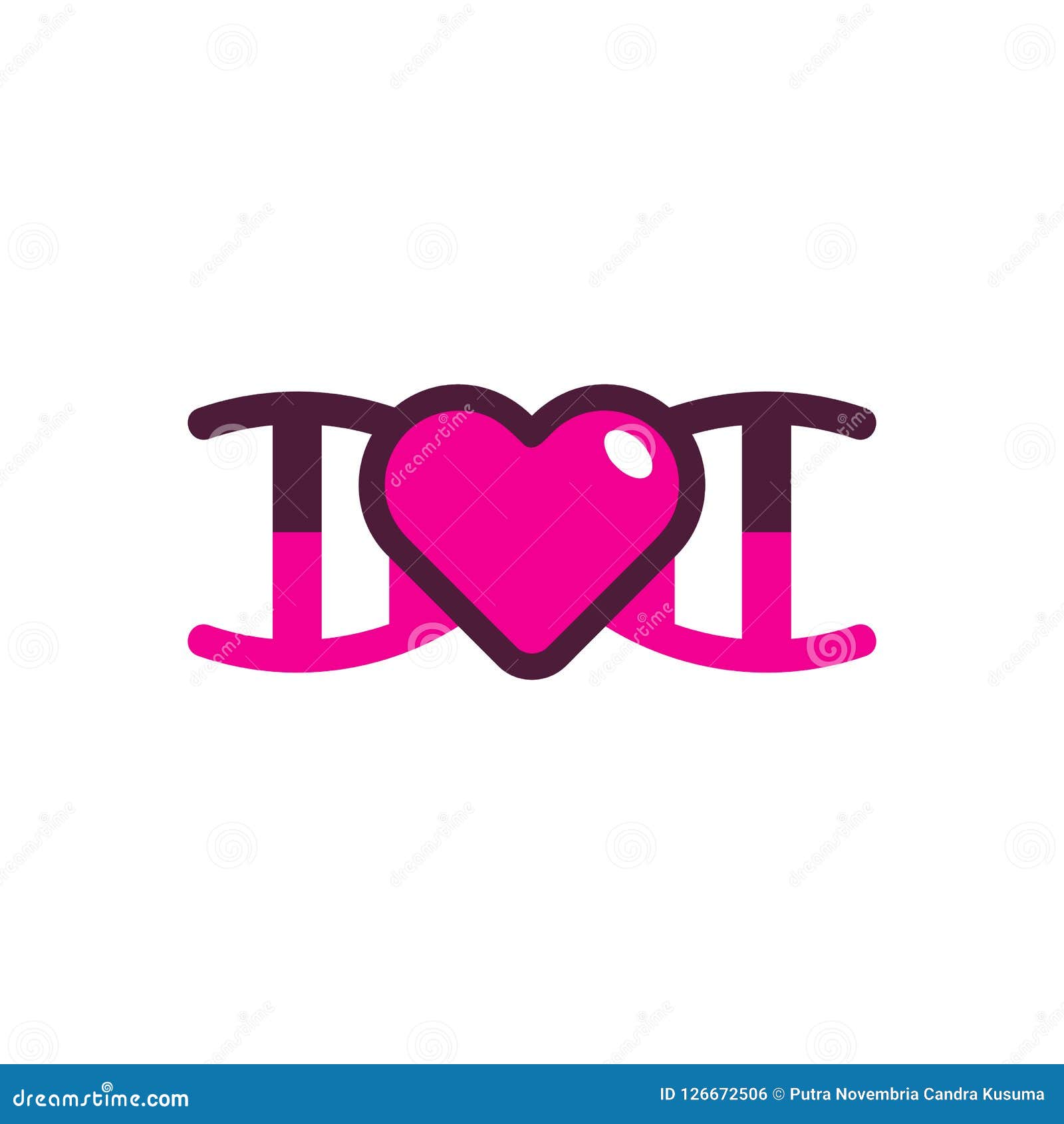 Amor Logo Icon Design De La DNA Ilustración del Vector - Ilustración de ...