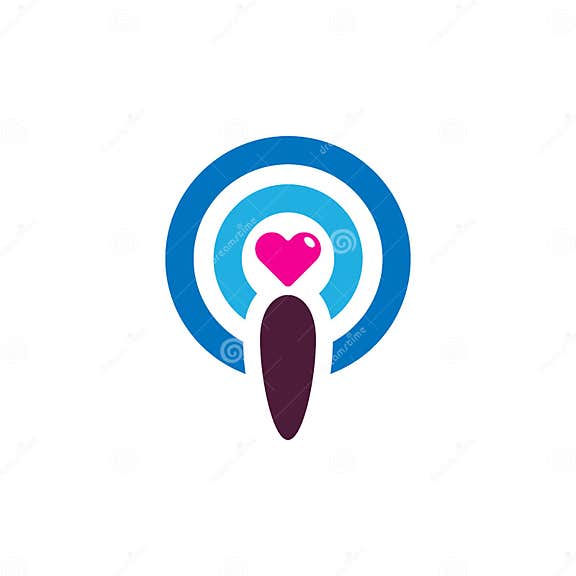 Amor Logo Icon Design Do Sinal Ilustração do Vetor - Ilustração de rede ...