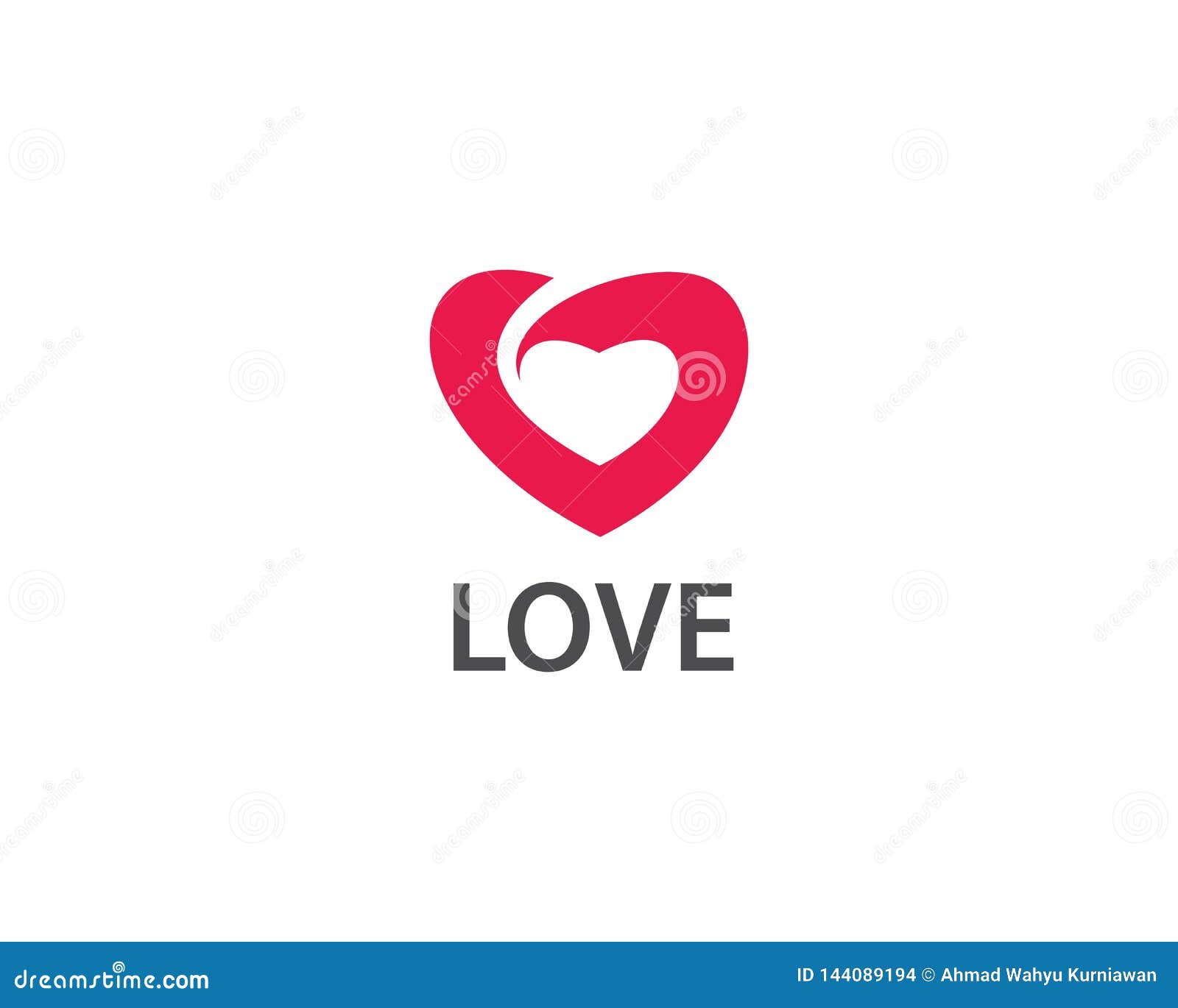 Amor Logo Vector ilustración del vector. Ilustración de forma - 144089194