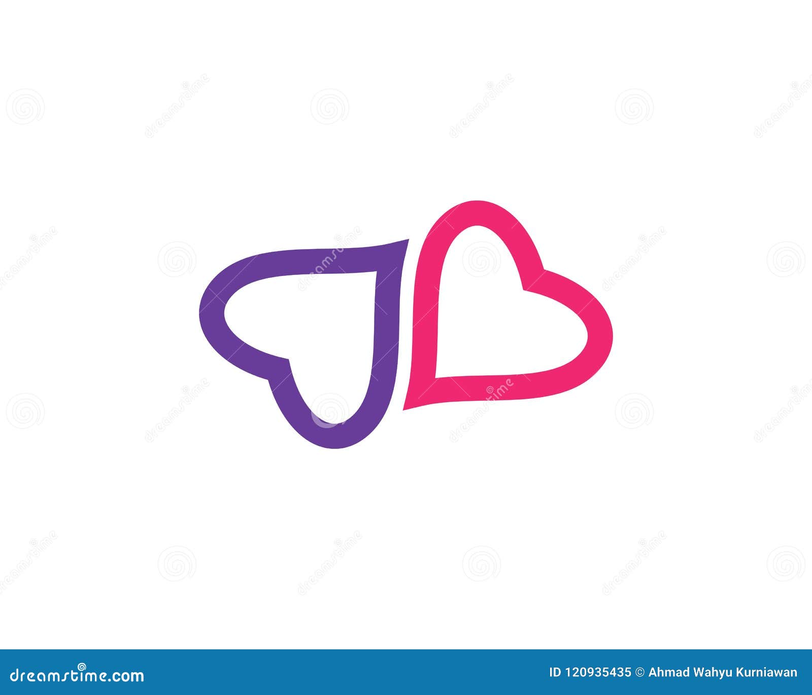 Amor Logo Vetora ilustração do vetor. Ilustração de cuidado - 120935435