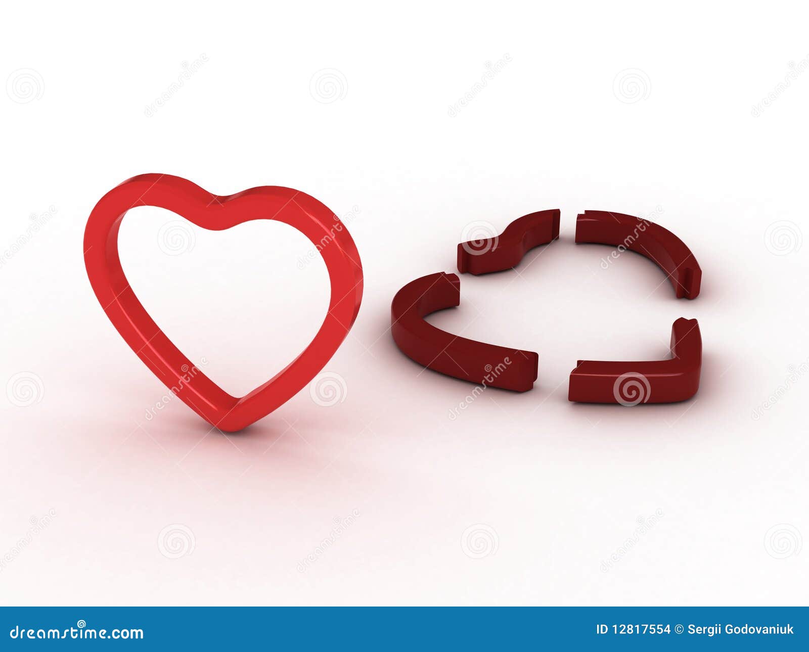 Amor quebrado stock de ilustración. Ilustración de blanco - 12817554