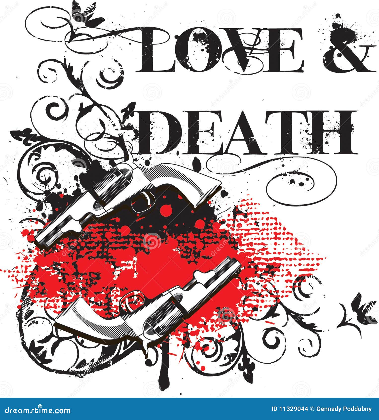 Amor y muerte ilustración del vector. Ilustración de pintura - 11329044