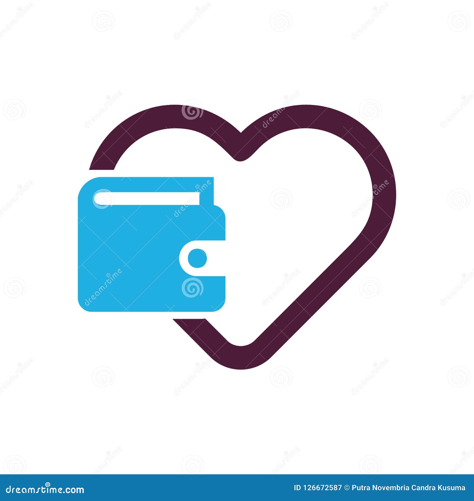 Amore Logo Icon Design Del Portafoglio Illustrazione Vettoriale ...