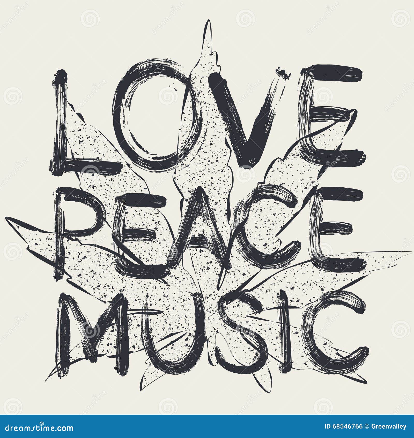 Amore - pace - musica illustrazione vettoriale. Illustrazione di ...