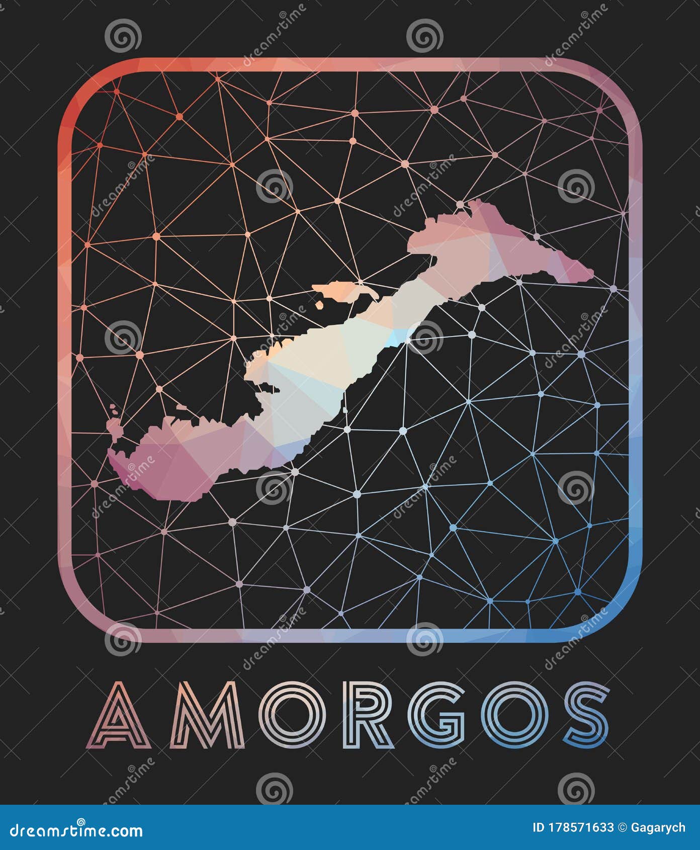Amorgos map design. stock vector. Illustration of information - 178571633