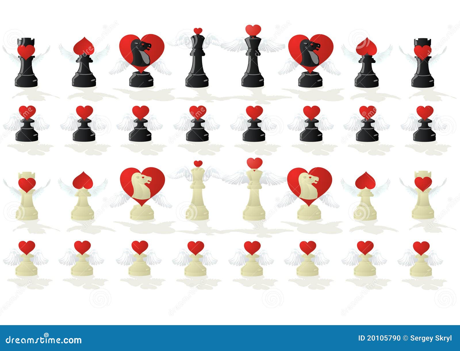 Amorous chess stock vector. Illustration of game, pawn - 20105790