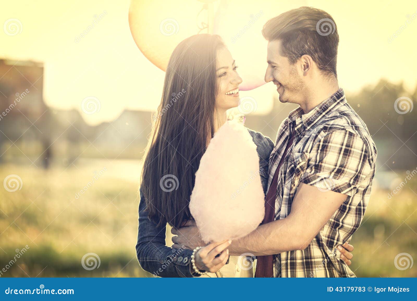 Amorous Couple Looking at Each Other Stock Image - Image of male ...