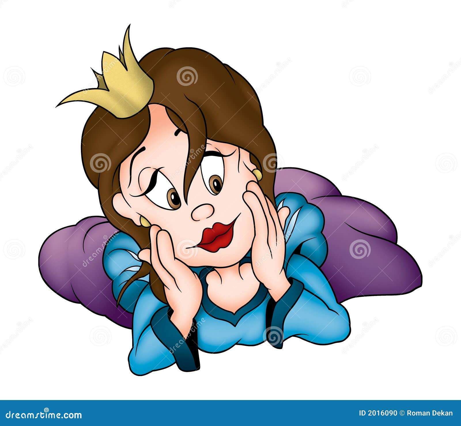 Amorous laying princess stock illustration. Illustration of haired ...