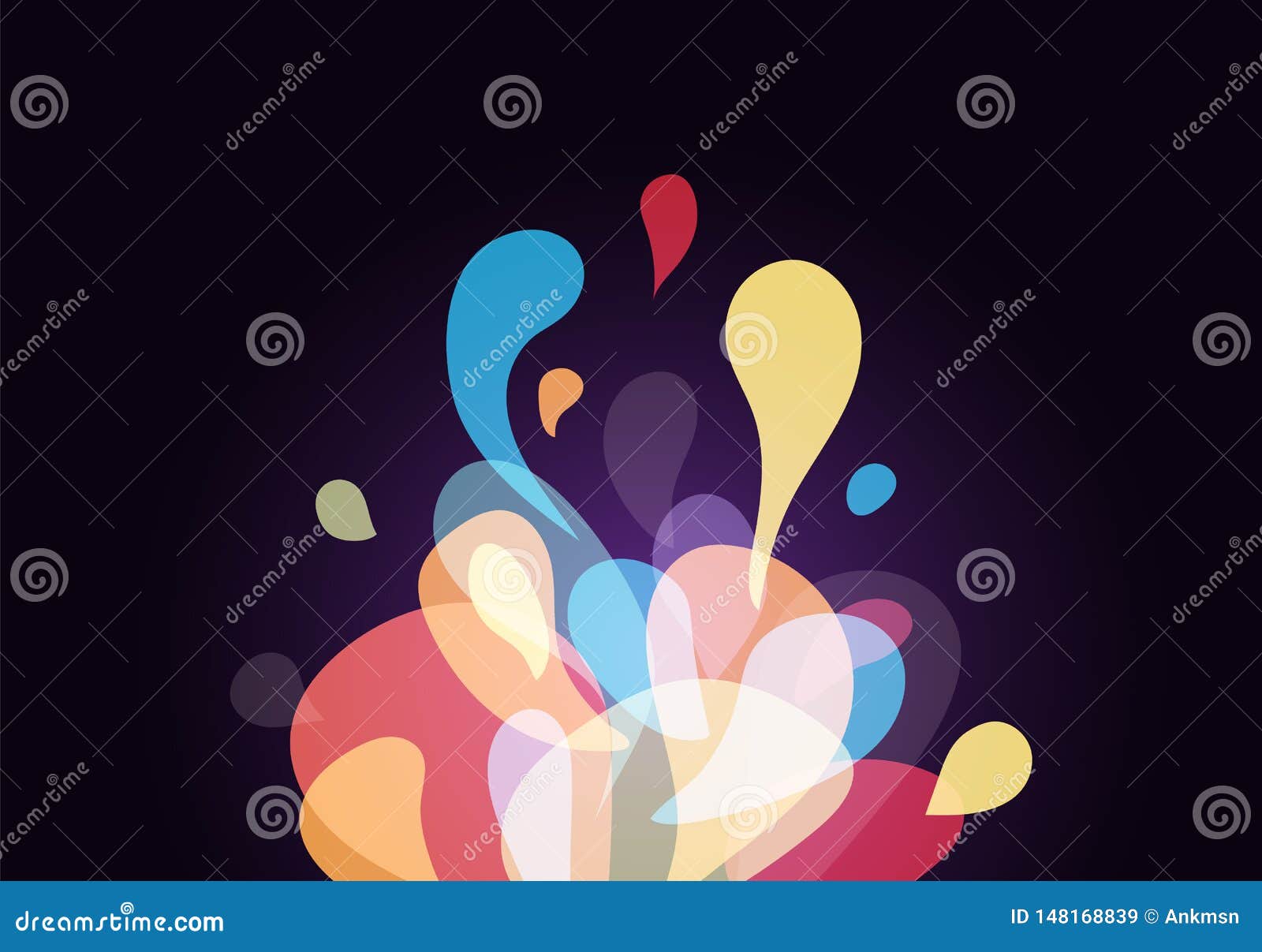 Amorphous Abstract Background. Formless Design Elements Modern. Color ...
