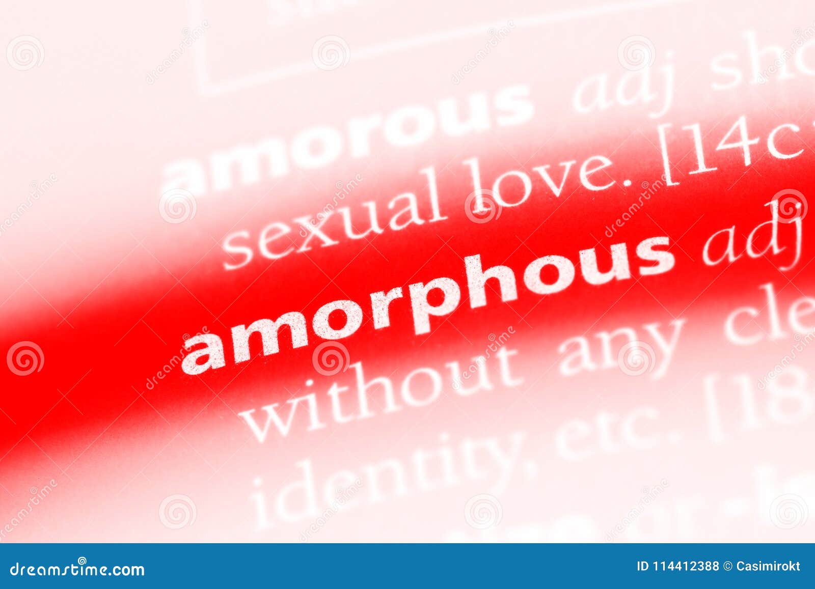 Amorphous stock photo. Image of definition, word, book - 114412388