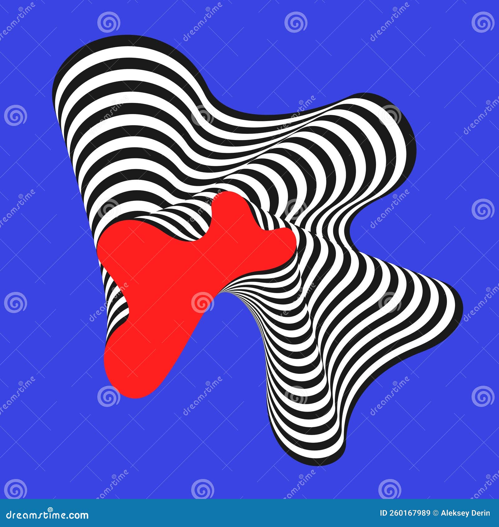 The Amorphous Element With The Effect Of Visual Distortion Stock