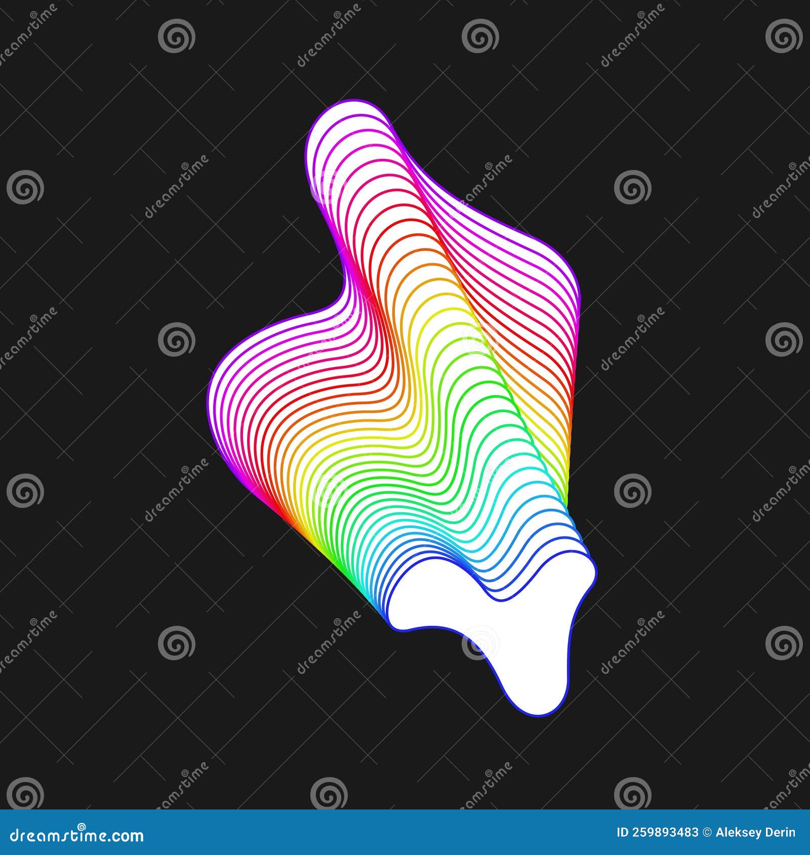 The Amorphous Element with the Effect of Visual Distortion. Stock ...