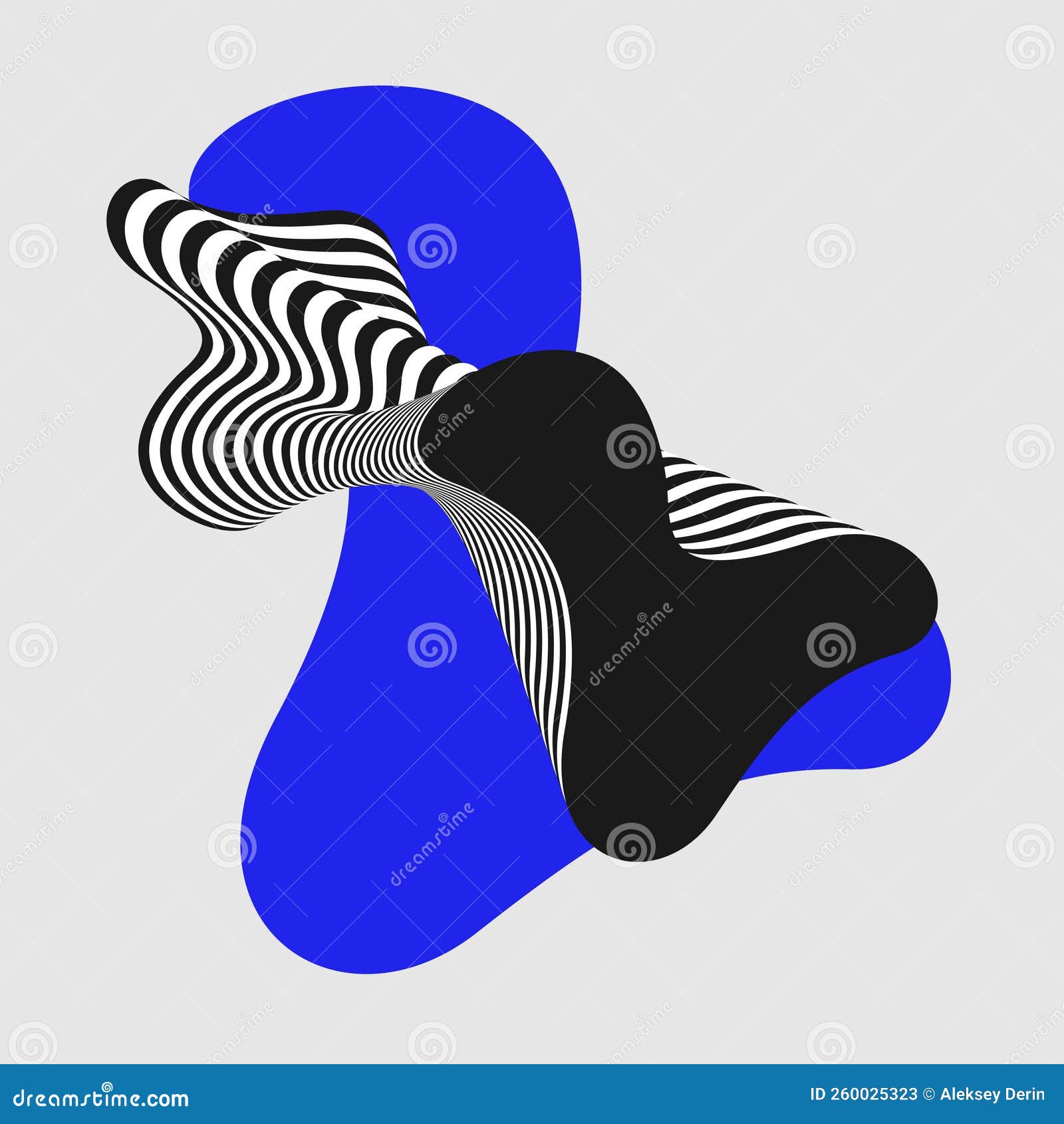 The Amorphous Element With The Effect Of Visual Distortion Stock