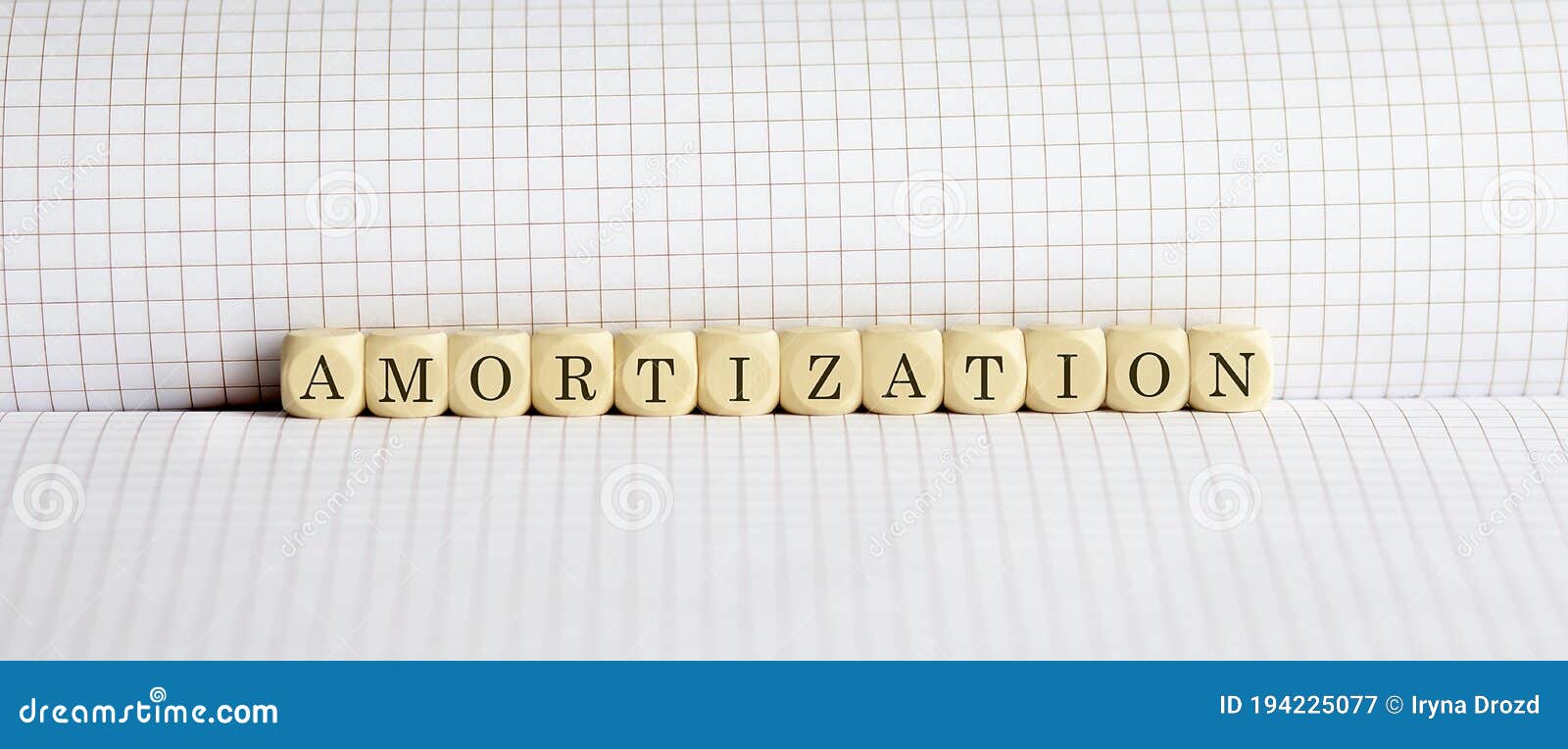 Amortization Word on the Wooden Blocks. Amortize Concept Stock Image ...