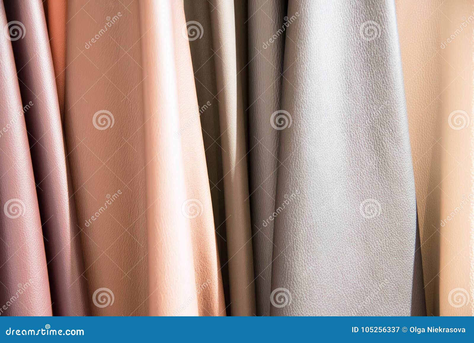 Amostra Da Paleta De Cores Do Material De Couro Imagem de Stock ...