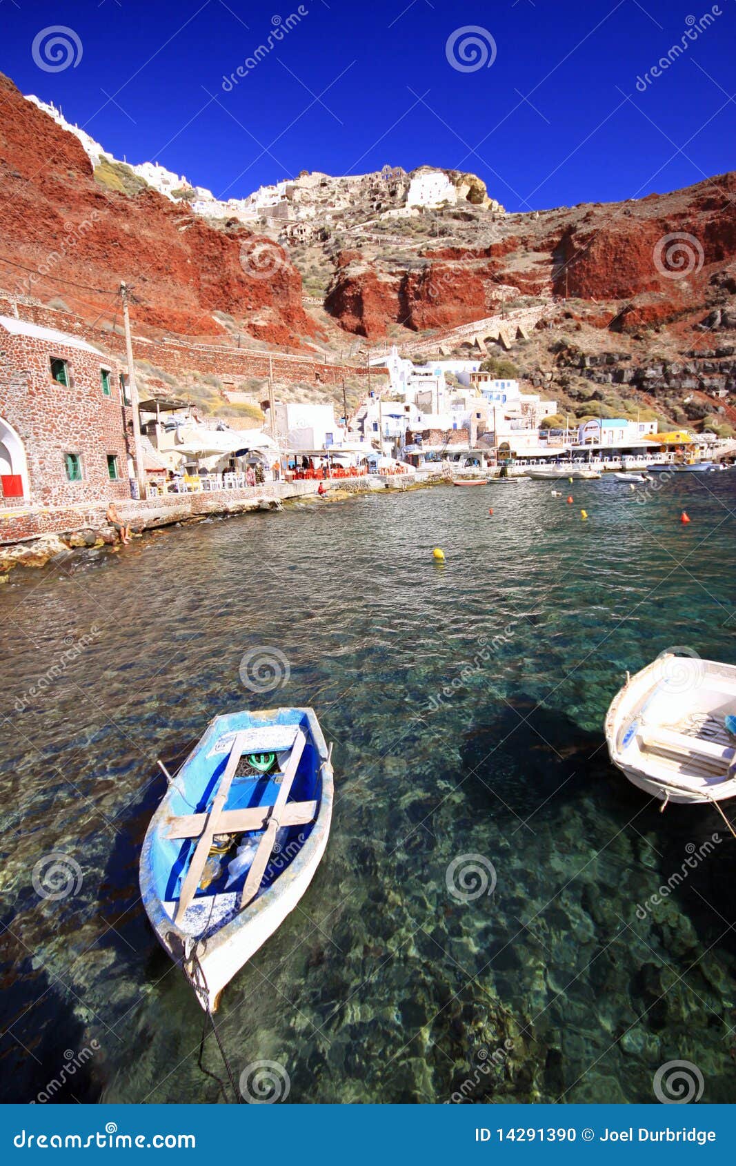 Amoudi bay, oia, santorini stock photo. Image of mediterranean - 14291390