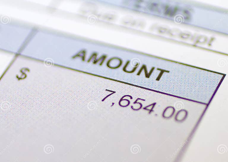 Bill Amount owed stock photo. Image of billing, overdue - 22946418