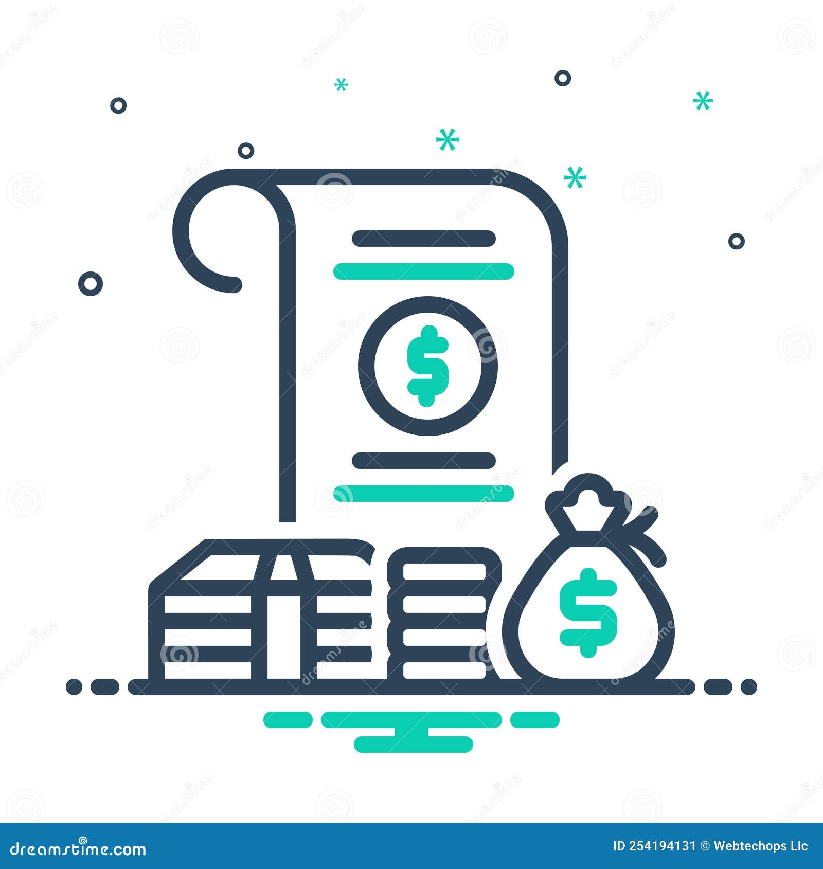 Mix Icon for Amount, Congeries and Currency Stock Illustration ...
