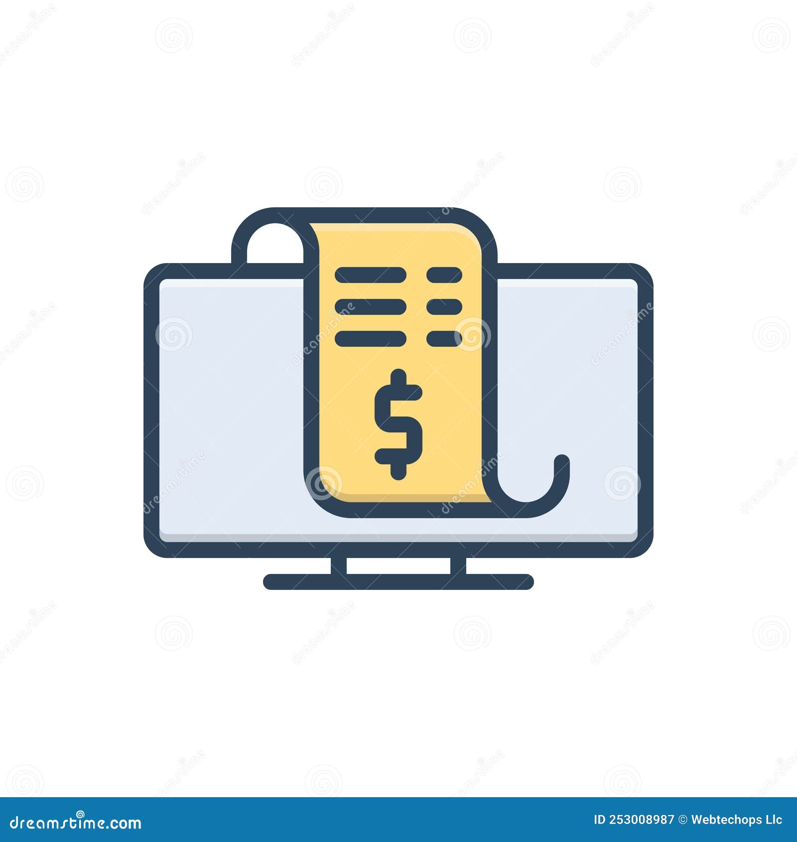 Mix Icon For Amounts, Invoice And Balance Cartoon Vector ...