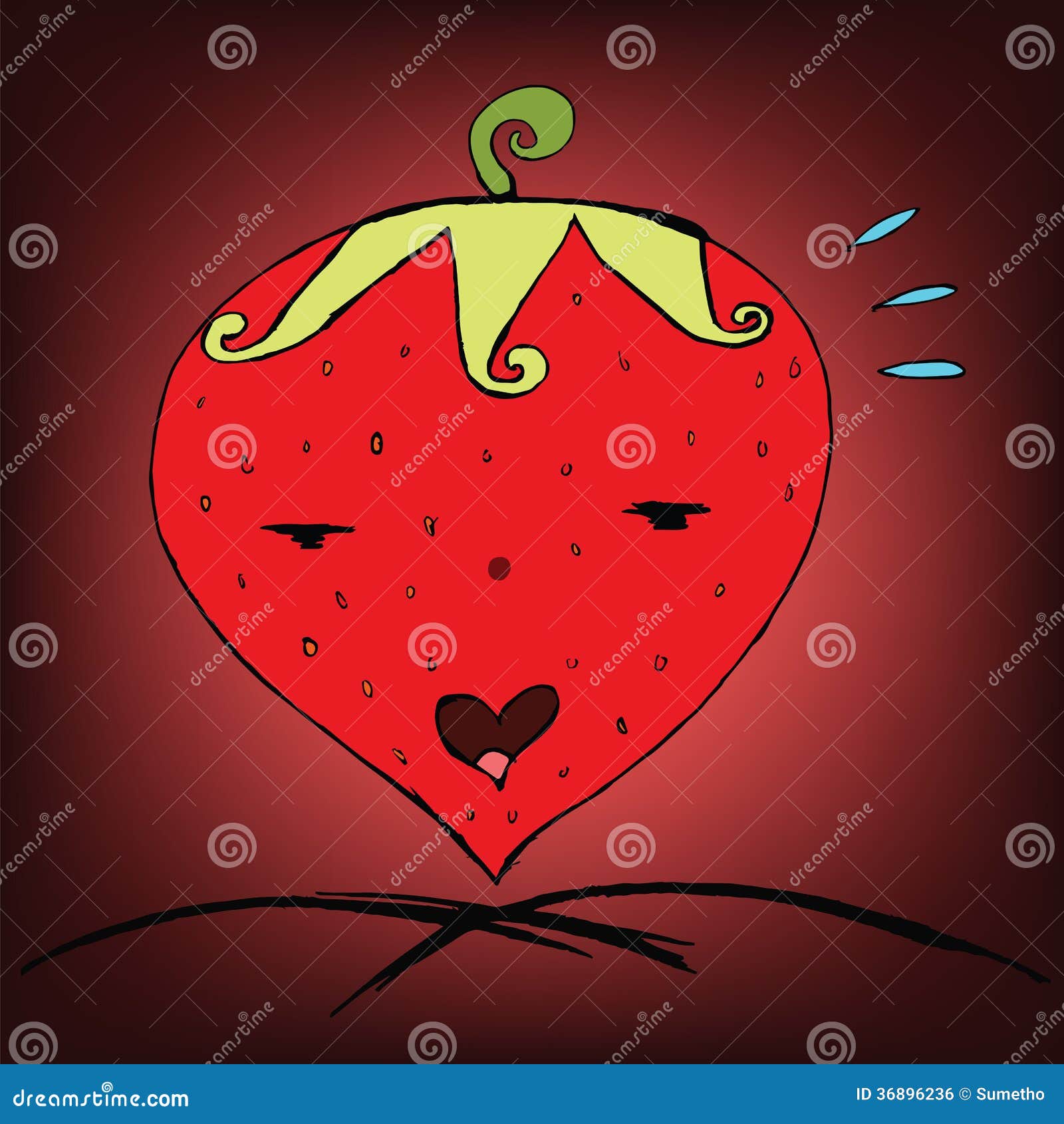 Amour de fraise illustration de vecteur. Illustration du génial - 36896236