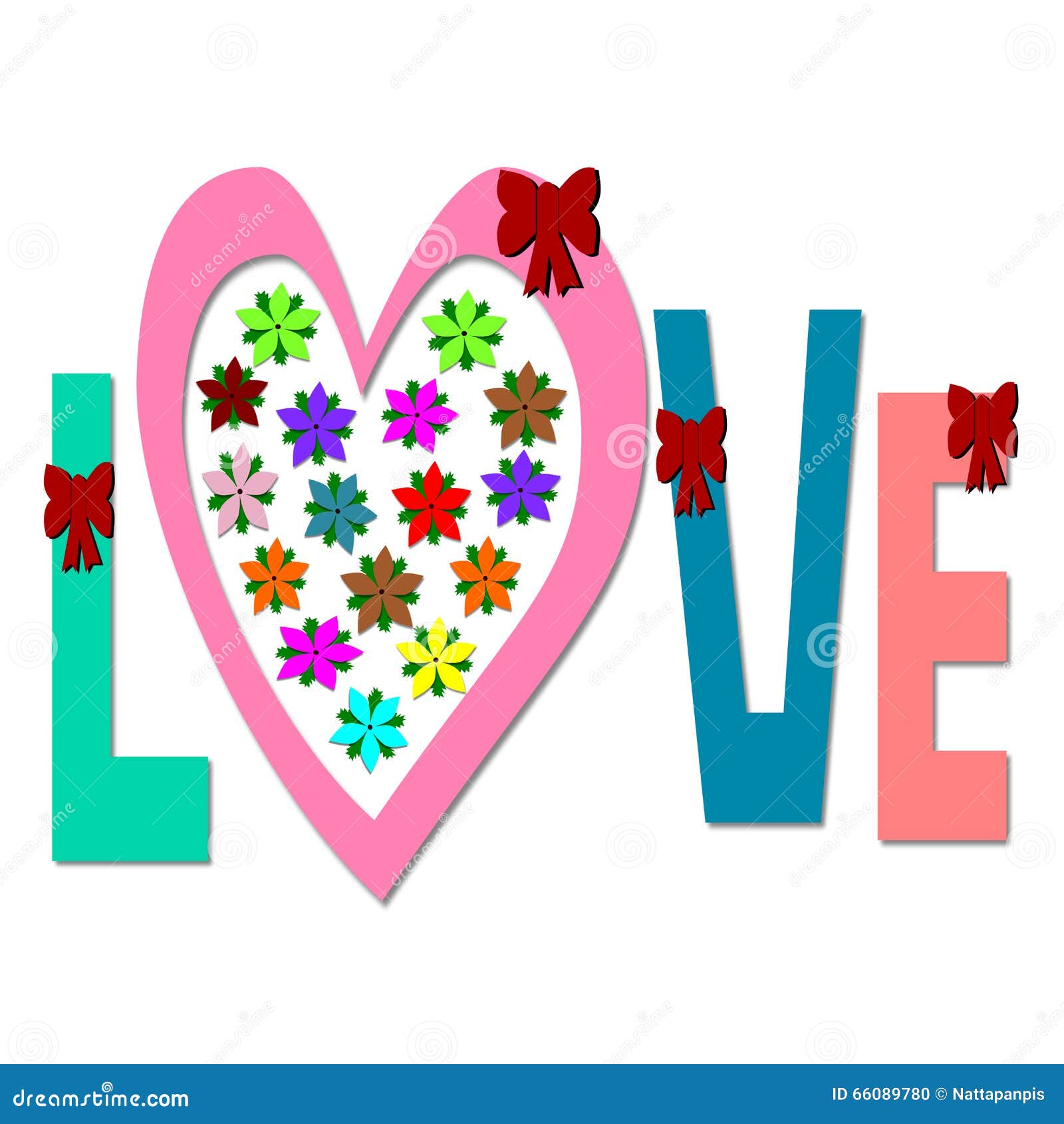 Amour De Word, Carte D'amour Illustration Stock - Illustration du signe ...