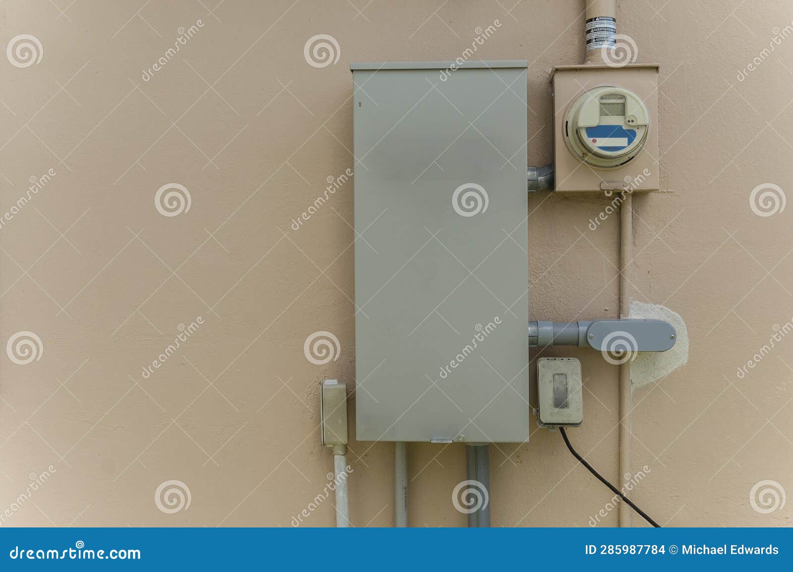 A 200-Amp Automatic Transfer Switch Mounted on the Wall of a House ...