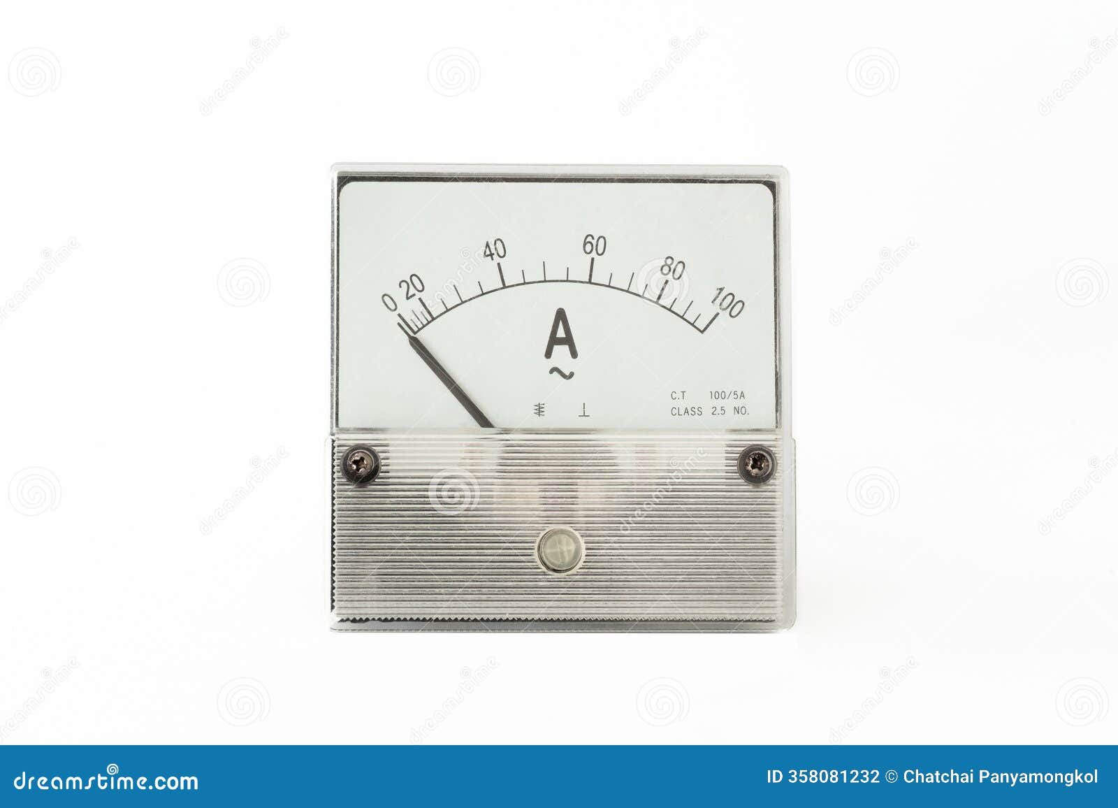 Amp Meter Displaying Current Levels in Control Panel Stock Photo ...