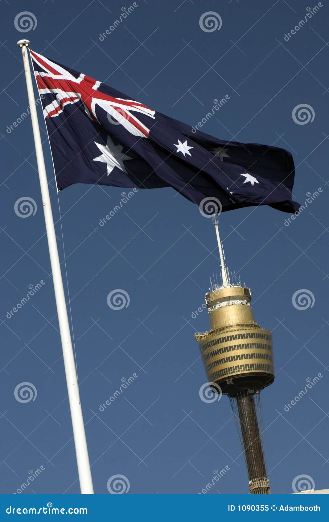 AMP Tower, Sydney stock image. Image of flag, sydney, aussie - 1090355