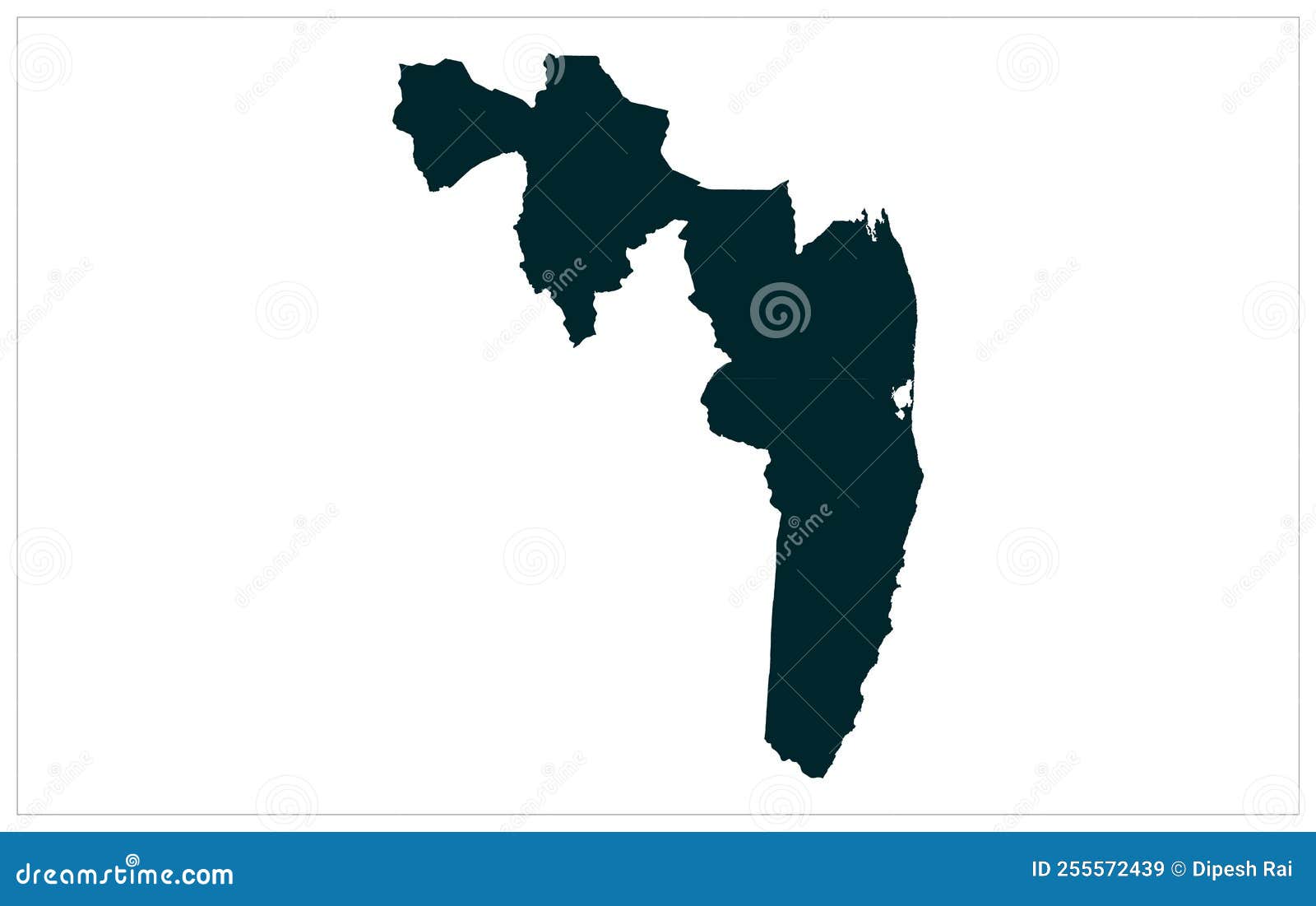 Ampara Srilanka District Vector Map Illustration Stock Vector ...